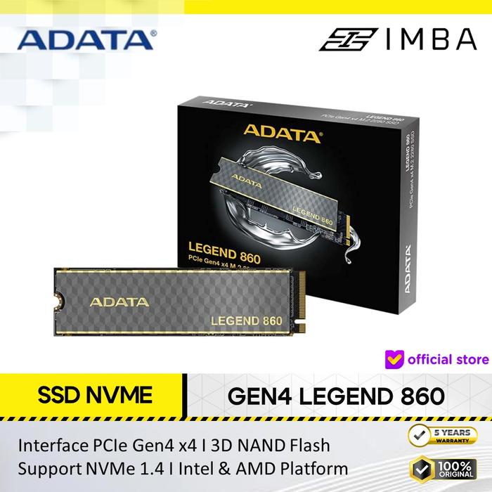 Promo ADATA SSD NVME GEN4 LEGEND 860 500GB PCIE 4.0 M.2 2280 5Y - UP TO ...