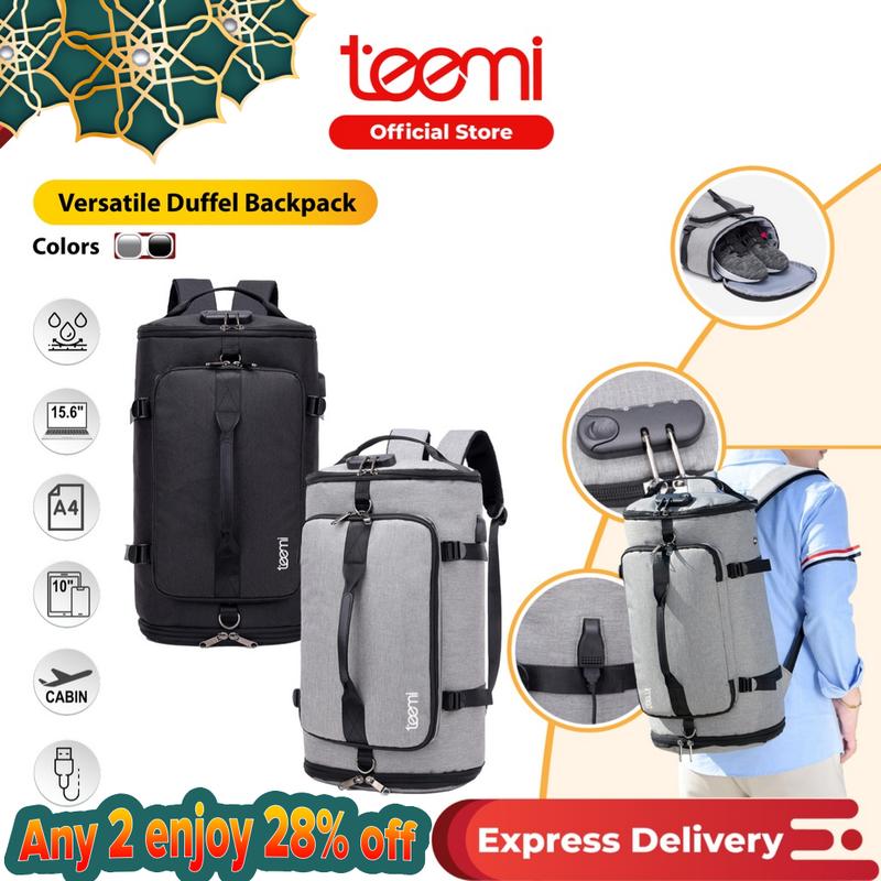 TEEMI Anti-theft 3-in-1 Duffel Bag Duffle USB Port 15.6" Laptop ...