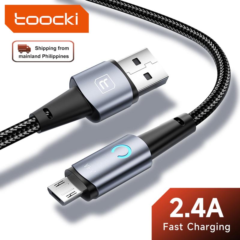 Toocki 2.4A USB to Micro Fast Charging Data Cable With LED Light ...