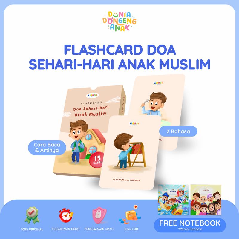 FLASHCARD DOA SEHARI-HARI ANAK MUSLIM - KARTU EDUKASI ISLAMI - Shop ...