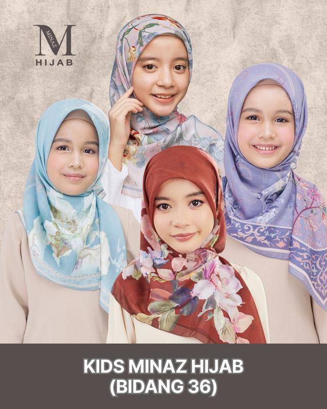 MINAZ HIJAB | KIDS PRINTED COTTON VOILE BAWAL (BIDANG 36) - TikTok Shop ...