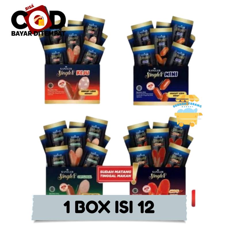 [BERKAH] Sosis Kanzler Singles 1 Box Isi 12 Keju / Original / Mini ...
