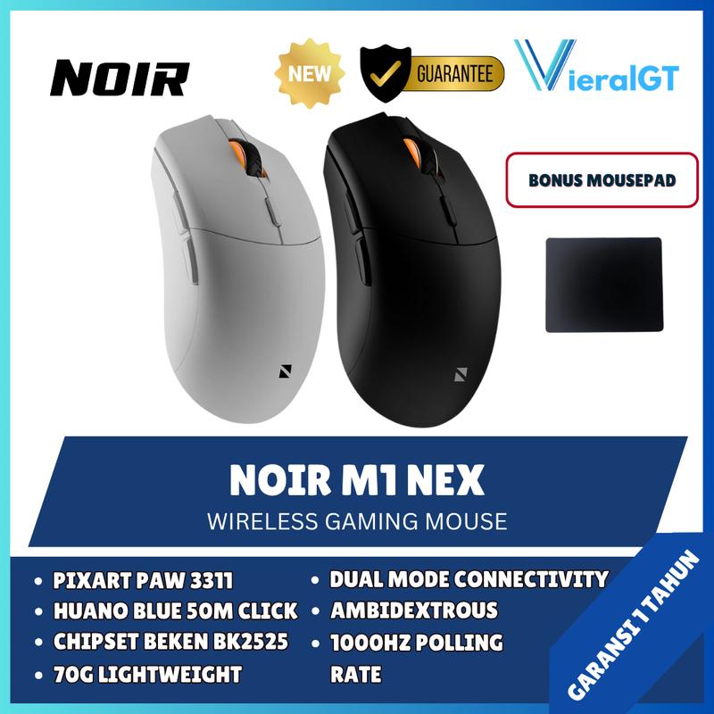 Noir M1 NEX / M1-Nex Wireless Gaming Mouse - Shop | Tokopedia