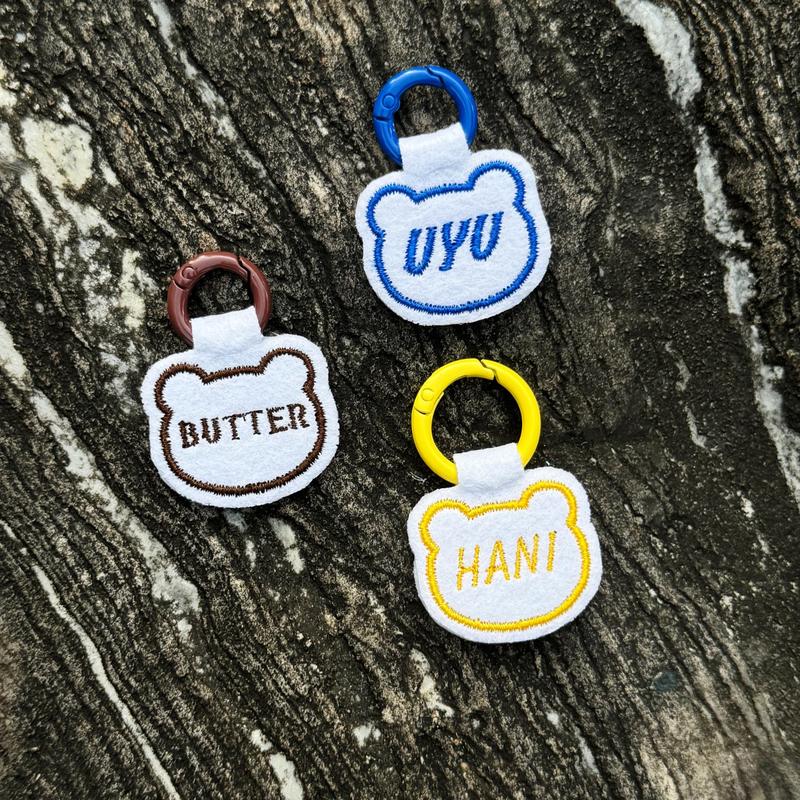 [SUNDROP] BEAR EMBROIDERY FELT TAG | PET ID TAG | PET TAGS | - TikTok ...