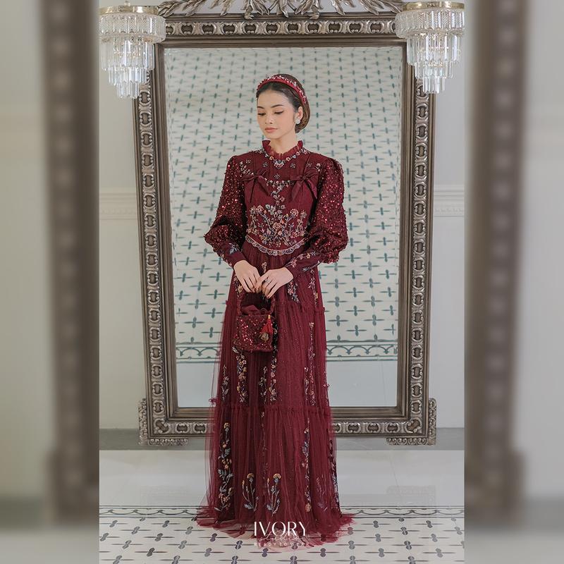 Reflection | Felicity Corset Dress with Ribbon Knot Accent i - Shop ...