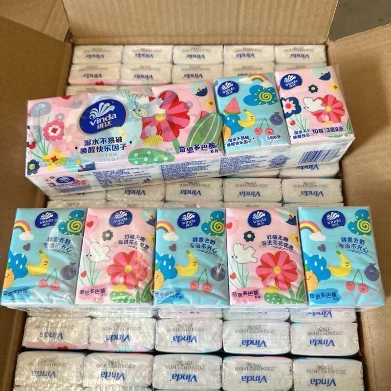 30 packets VINDA Extra Strong Pocket Tissue Paper 3-Ply Thickened ...