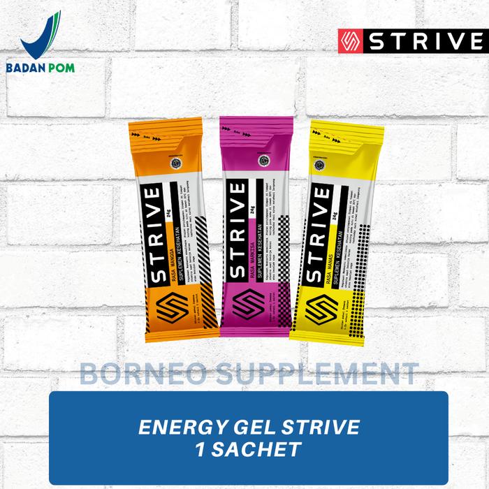 Jual Strive Energy Gel 1 sachet strive gel untuk supplement tenaga lari ...