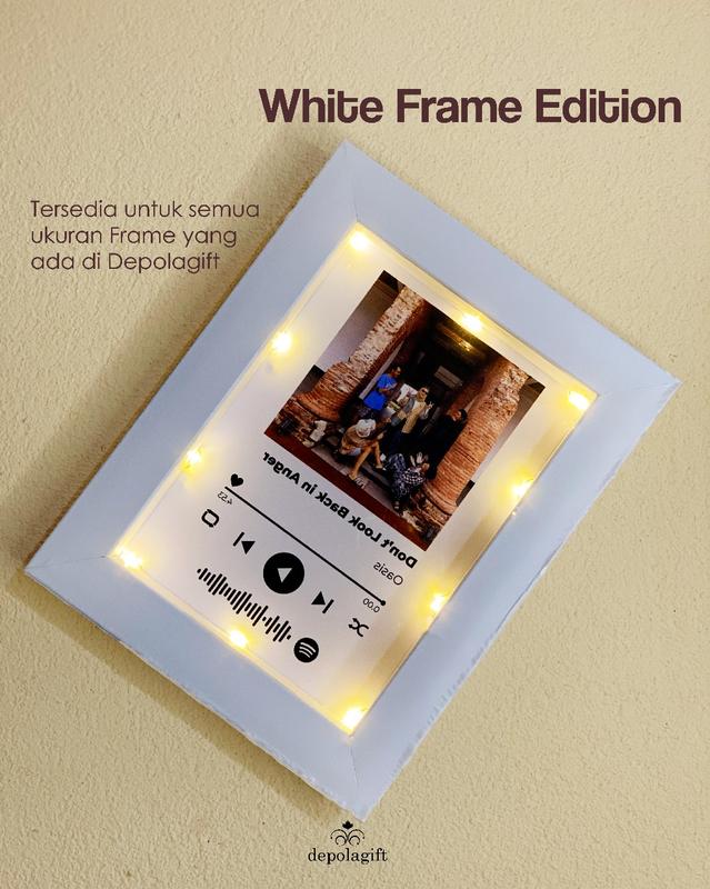 SPOTIFY MUSIC FRAME 5R (13x18 CM) + LED (FREE BOX + MINI GIFT)/BINGKAI ...