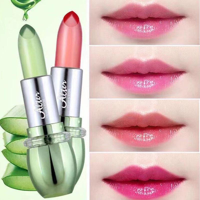 Gincu Berubah Warna Jeli Aloe Vera, Kalis Air, Melembapkan, Warna Jeli ...