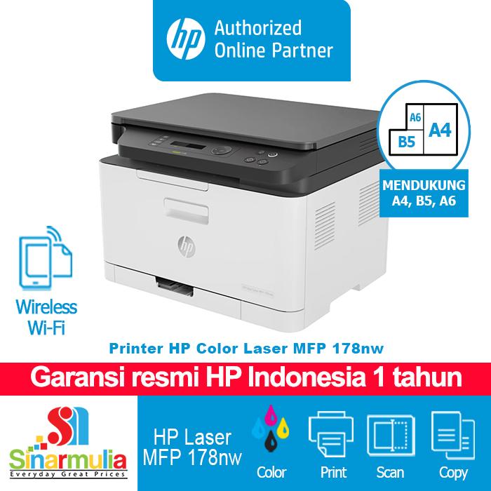 Promo HP Color Laser MFP 178nw Printer Scan Copy Wireless Garansi Resmi ...