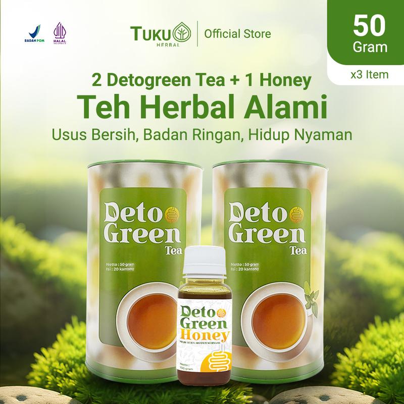 [PAKET SUPER] Teh Detogreen Herbal Alami - Bundling 2 Gratis 1 ...