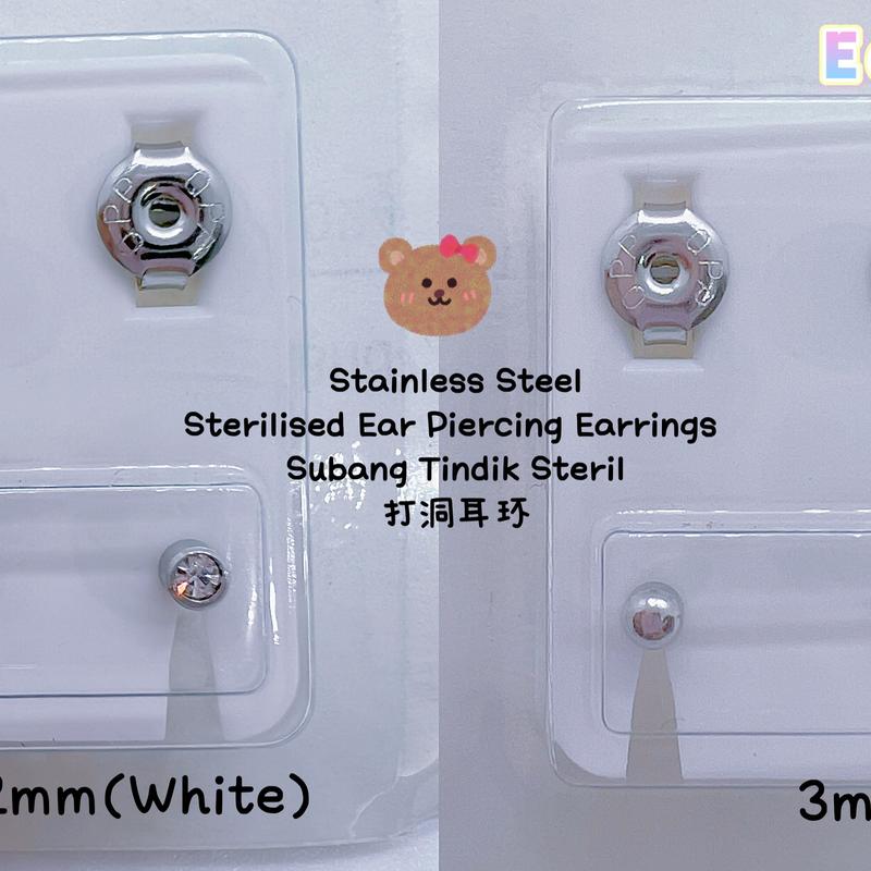 Stainless Steel Subang Tindik Steril / Sterilized Ear Hole Piercing ...