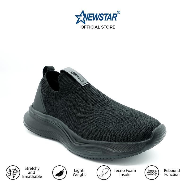 Newstar GripWay Slip On Shoes - W523B School Shoes Kasut Hitam - TikTok ...