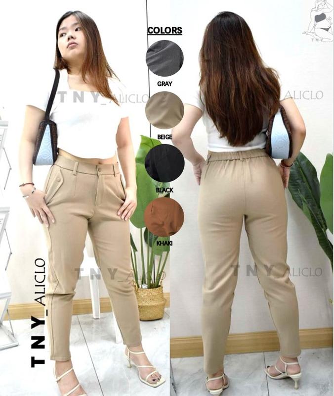 #8077 Office Uniform Pants Highwaist Garter Back Baston Slacks - TikTok ...