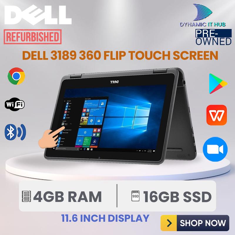 (REFURBISHED) 360 FLIP DELL 3189 CHROMEBOOK RAM 4GB SSD 16GB - TikTok ...