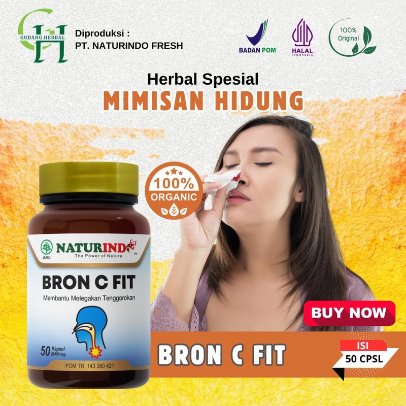 Herbal Mimisan Hidung Original Isi 50 Kapsul BRON C FIT Naturindo ...