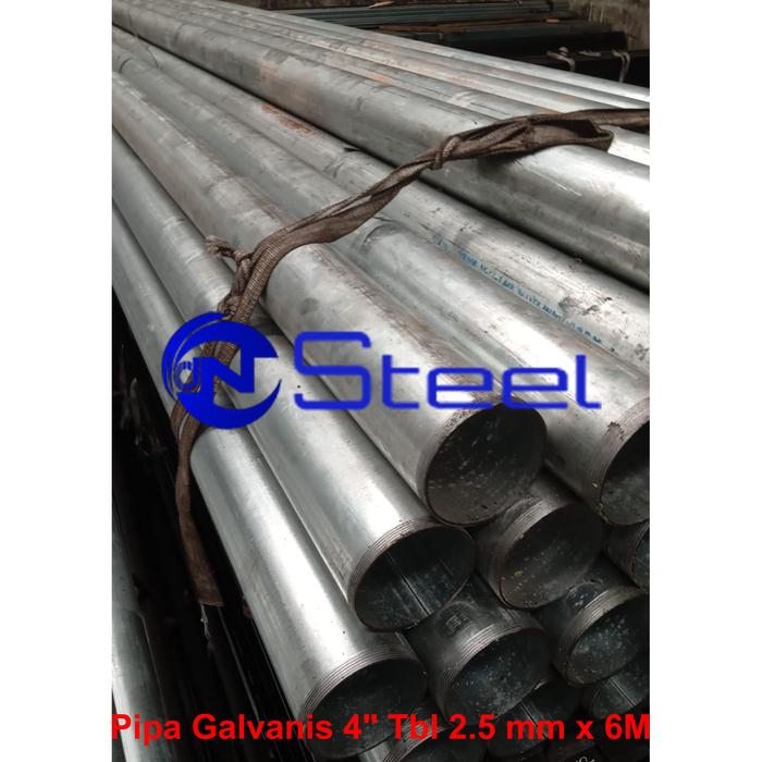 Jual Pipa Galvanis 4" x 6 M Tebal 2.8mm 3.6mm 4.5mm 6.0mm | Pipa Gip 4 ...