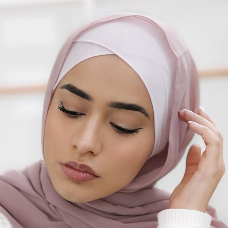 Cross-barrel Inner for Hijab Solid Color Undercap Mercerized - TikTok ...
