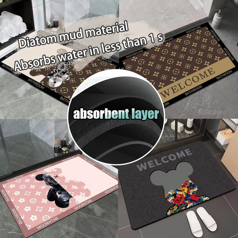SG STOCK Diatomite Mat Soft Non-slip Mat Absorbent Mat Quick-Drying ...