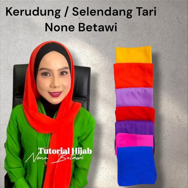 KERUDUNG ENCIM BETAWI POLOS SYAL SELENDANG TARI - Shop | Tokopedia