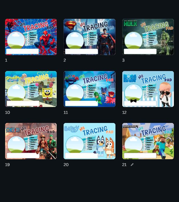 Personalized Tracing Pad with Activity Inclusion - 60 pages - TikTok ...