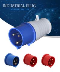 Jual IP44 Waterproof Dustproof Industrial Connector - 16/32A 220V Male ...