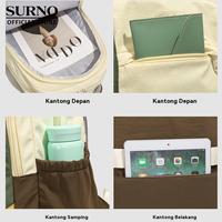 Promo SURNO Tas Ransel Pelajar Korea Backpack laptop 16 inch Tahan Air ...