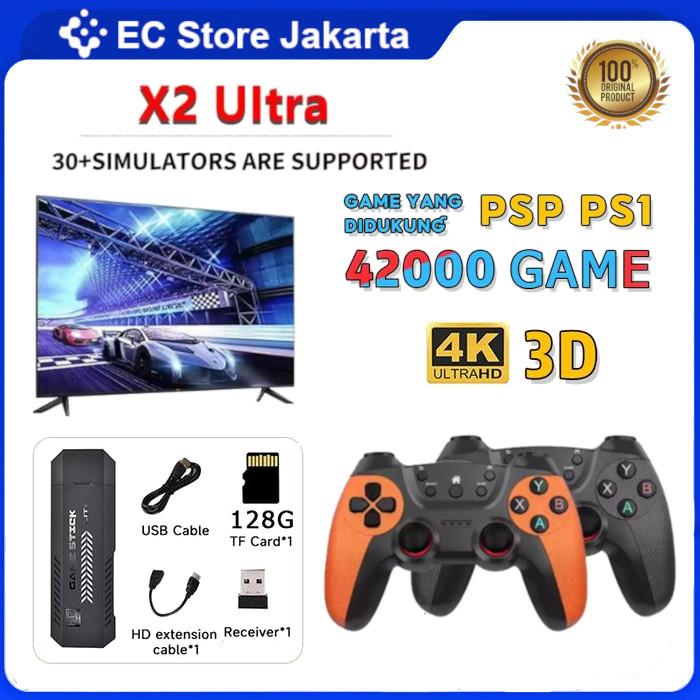 Promo 4K Game Stick X2 Ultra Video Game Console Retro Game PS1 PSP ...