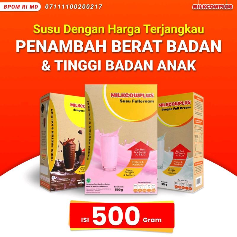 MILKCOWPLUS susu sapi tinggi protein untuk anak dan dewasa Milkcowplus ...