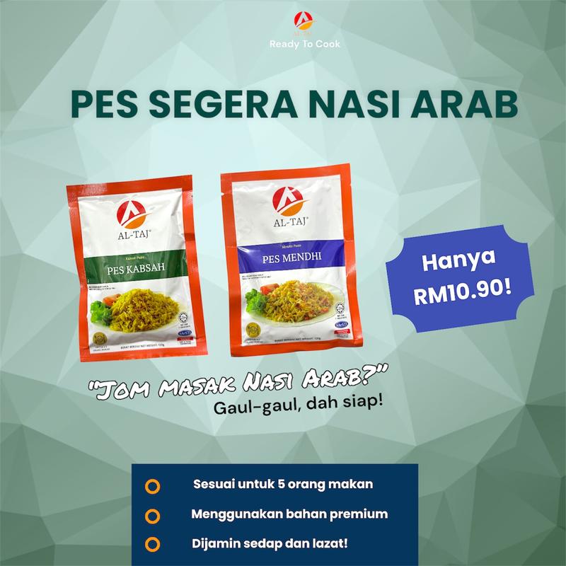 Pes Nasi Arab Mendhi/Kabsah by Al-Taj - Mini Size (120g) - TikTok Shop ...