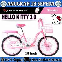Jual Sepeda Mini Anak Perempuan ELEMENT HELLO KITTY 1.0 Ukuran 12 16 18 ...