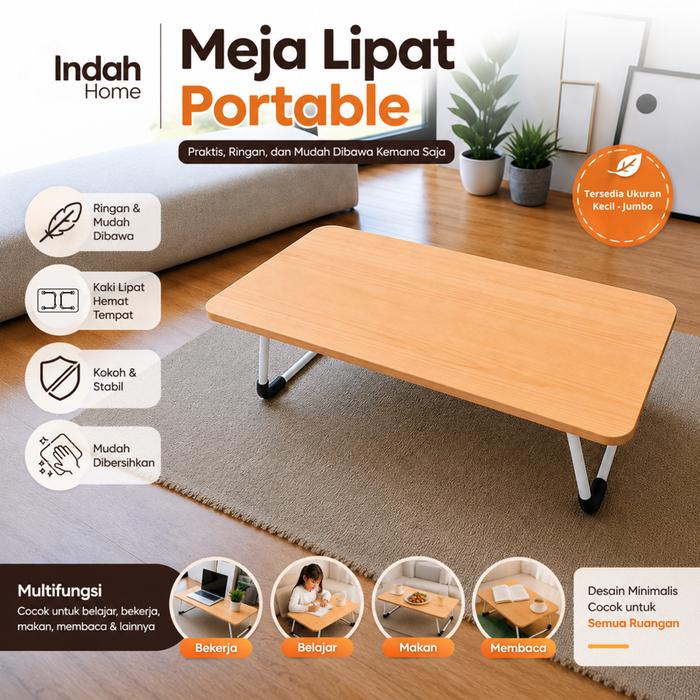 Promo Meja Lipat Belajar Jumbo Meja Belajar Portable Meja Laptop Meja ...