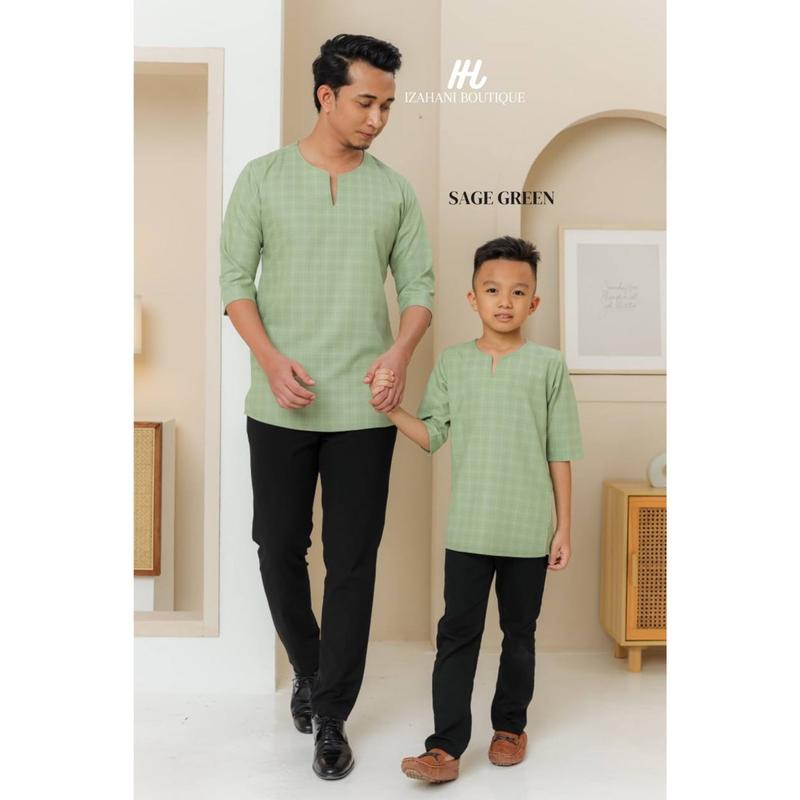 KURTA ANAS / KURTA DEWASA DAN KANAK2/ KURTA SLIM FIT Set Family ...