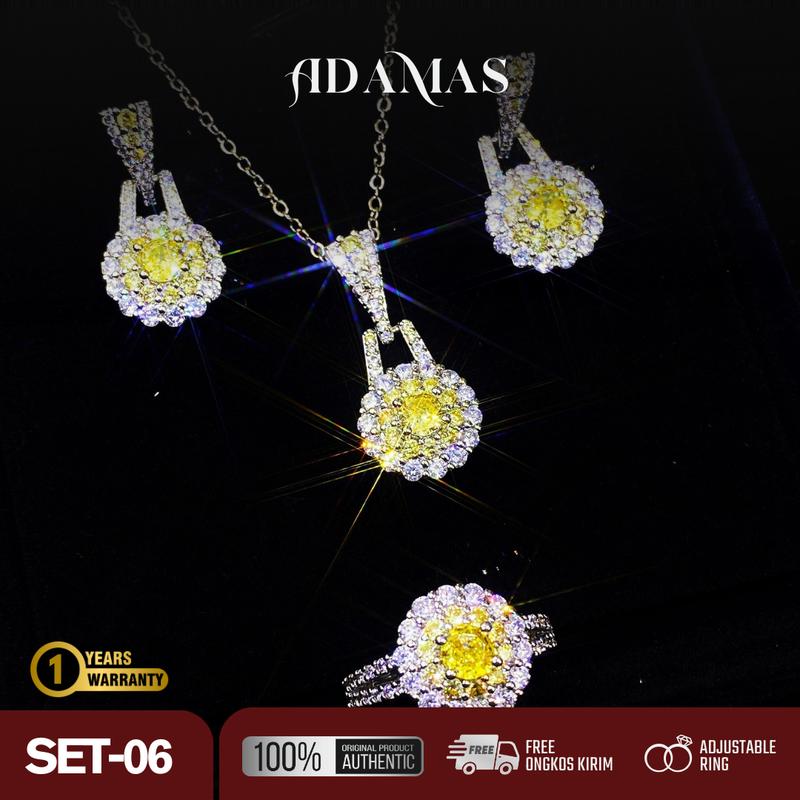 Adamas - [SET-06] Moonbeam Yellow Diamond Set, Cincin Tunangan - Shop ...