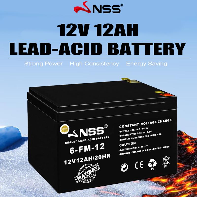 NSS Solar 12V 12AH Battery Rechargeable Sealed Lead Acid Battery ...