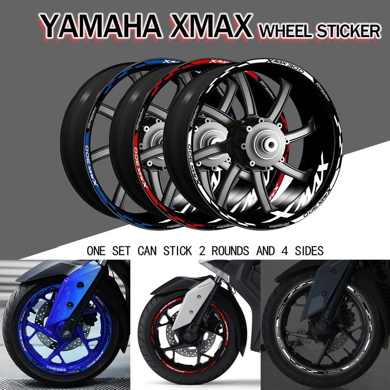 XMAX 300 wheel stickers Yamaha motorcycle reflective wheel modification ...