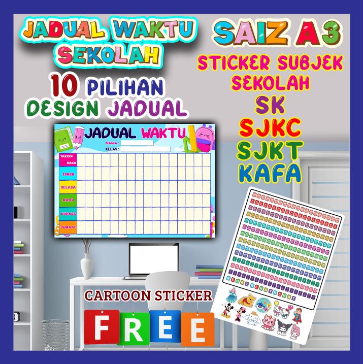 JADUAL WAKTU KELAS SAIZ VIRAL VIRAL VIRAL FAST SHIPPING - Custom ...