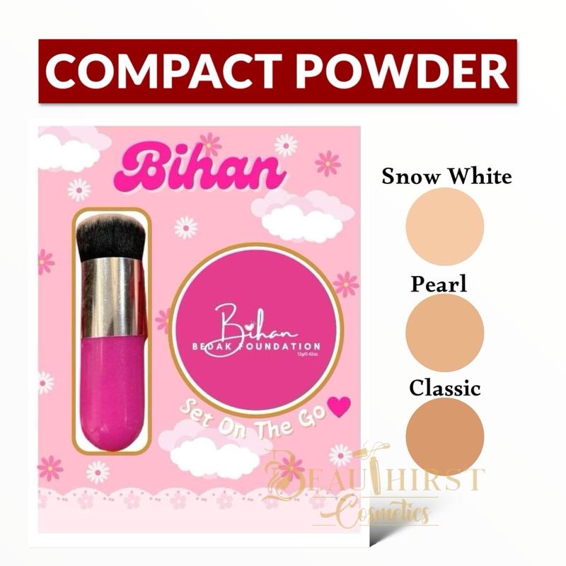 BIHAN Bedak Foundation & Brush Set On The Go - Makeup Mudah Tanpa ...
