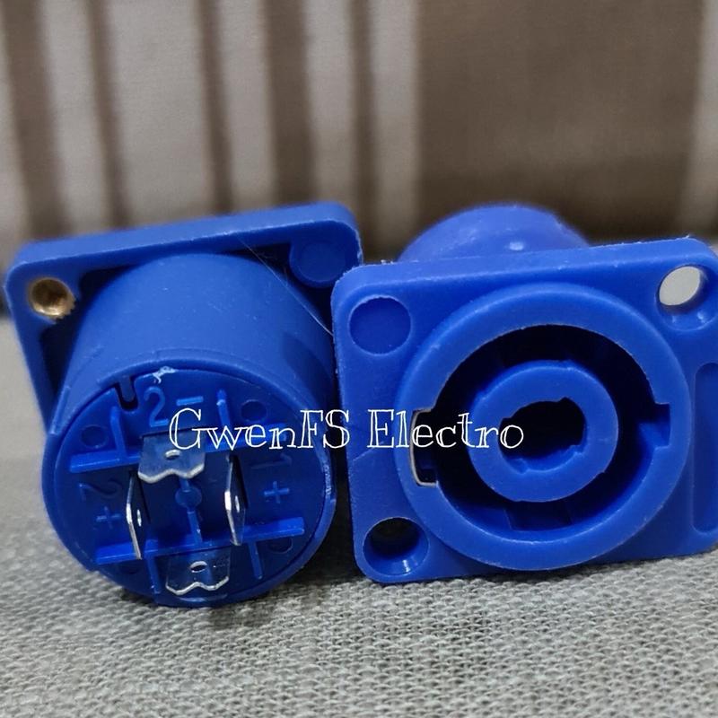 Socket Speakon Soket Spikon Biru Hitam 4x4cm Satuan polos - Shop ...
