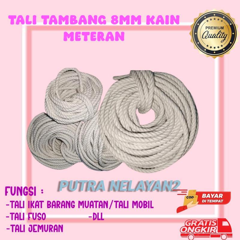 TALI TAMBANG KAIN 8MM/ TAMBANG KAIN / TALI IKAT MOBIL / TALI - Shop ...