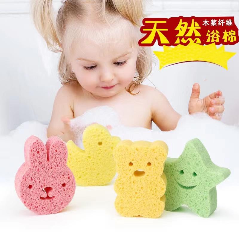 Ready Stock Cartoon Elephant Cute Star Baby Bath Sponge Body - TikTok ...