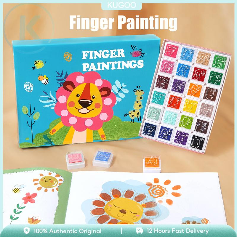 KUGOO Finger Painting Colors with Template Mainan Edukasi Anak ...