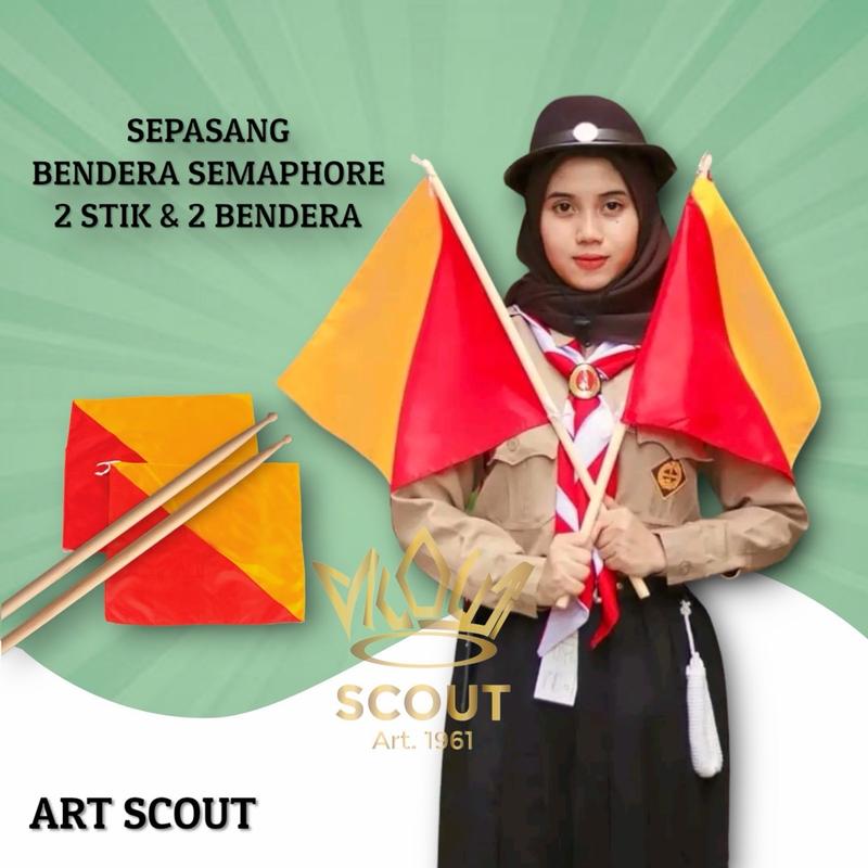 Sepasang Bendera Stik Sempaur Semaphore Pramuka SD SMP SMA - Shop ...