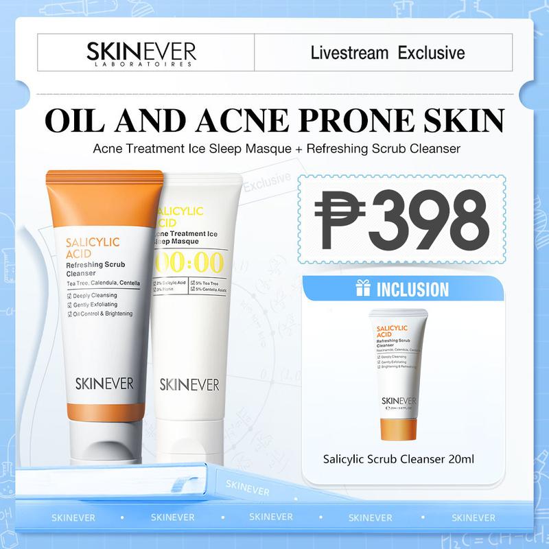 SKINEVER Acne Prone | Lazy Acne Set Salicylic Acid Acne Ice Sleep ...