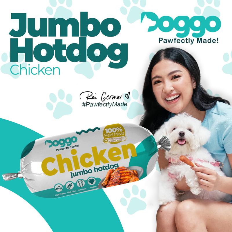 Doggo Jumbo Hotdog Chicken Flavor (100g) - High Protein & Fiber ...