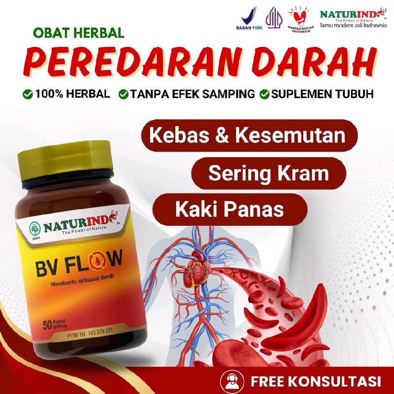 HERBAL BV FLOW NATURINDO Membantu Sirkulasi Darah Mengatasi Kebas ...