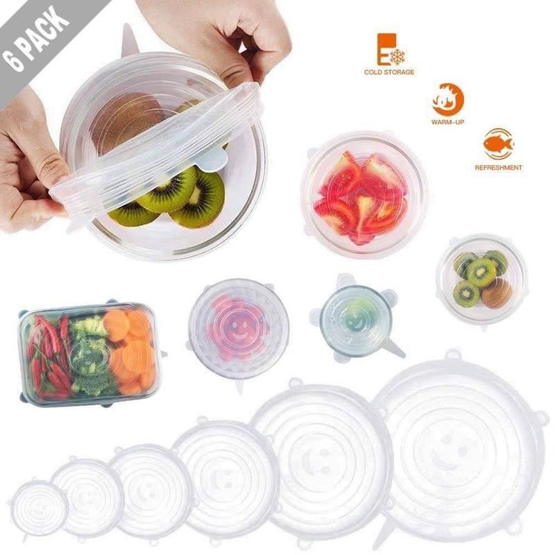 Reusable/Stretchable Silicon Storage Lids Covers / Food Wrap - TikTok ...