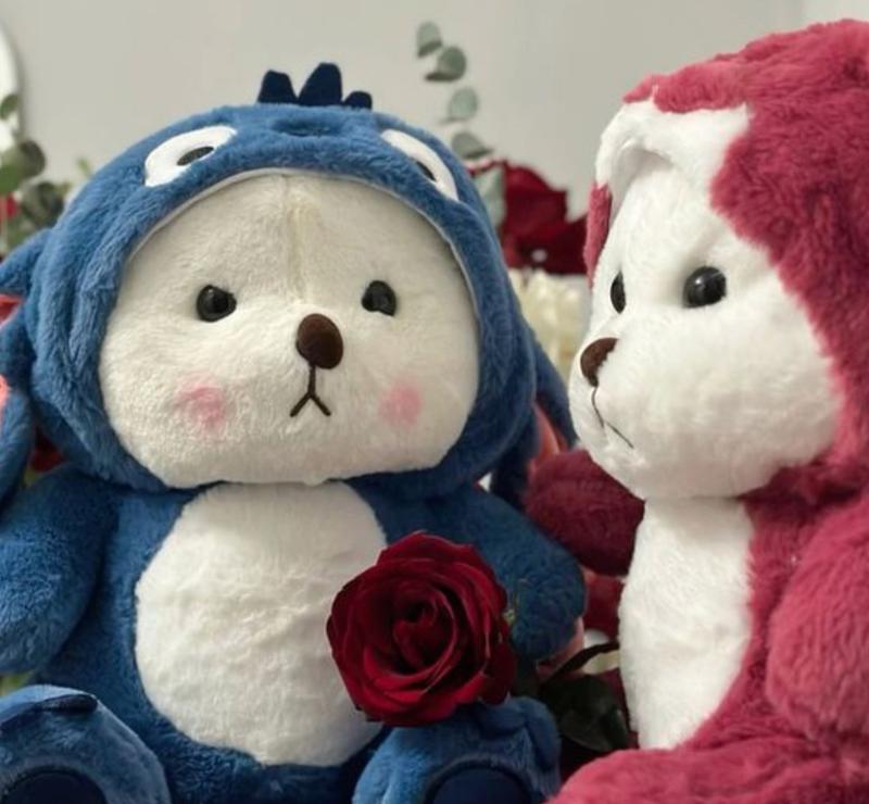 45 CM Teddy Bear Tales Lucu Cosplay Manyo Stich Lotso Boneka Plush ...