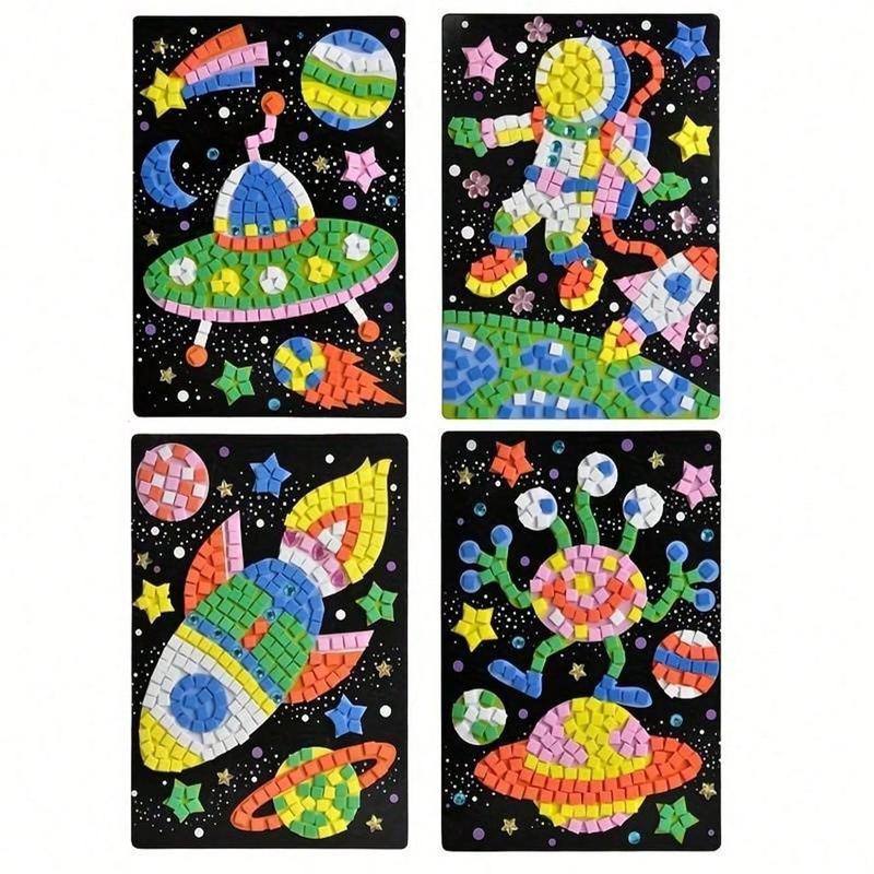 Mosaic Sticker Art Kits，DIY Sticky Handmade Arts and Crafts Kits for ...