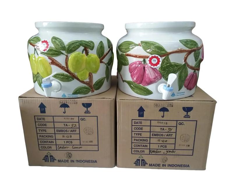 GUCI GALON KERAMIK EMBOS BUAH - Shop | Tokopedia
